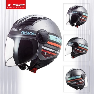 LS2头盔男女摩托车半盔大码大号电动车机车安全帽四季冬季OF562