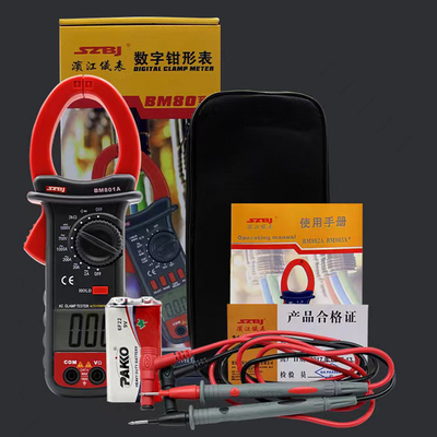 滨江BM801A+数字钳形表万用表大电流1000A防烧大U屏中文面板万能