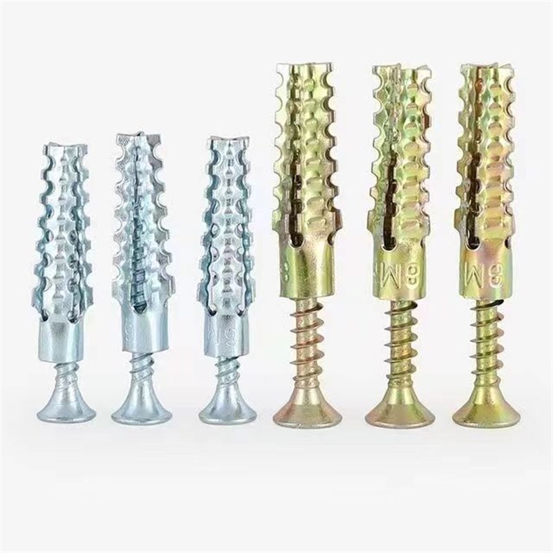 金属铁膨胀管代替塑料胶塞锯齿铁胀塞6mm8mmW膨胀螺丝自攻丝