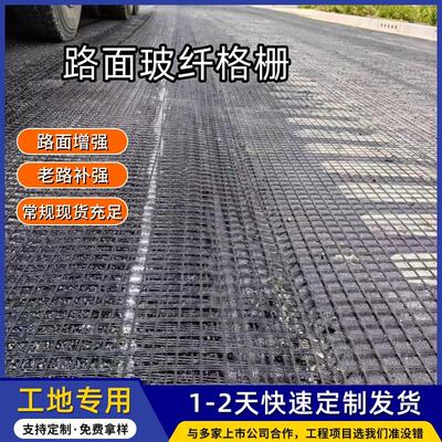 沥青路面玻纤土工格栅EGA自粘双向玻璃纤维精编市政道路玻纤格栅