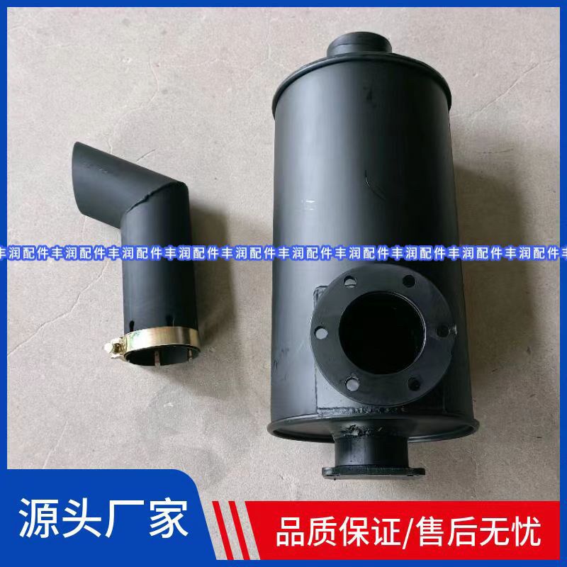 龙工徐工柳工厦工压路机消音器尾管适配上柴6114消声器烟筒排气管