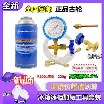 冷媒R134a制冷剂冷媒冰种冰箱冰柜雪种R600环保加氟套装配件工具