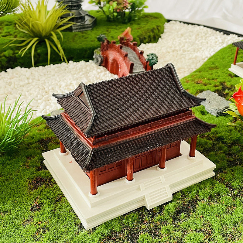 仿真古建凉亭摆件配件塔微景观装饰品酒店大圆桌中间造景摆设