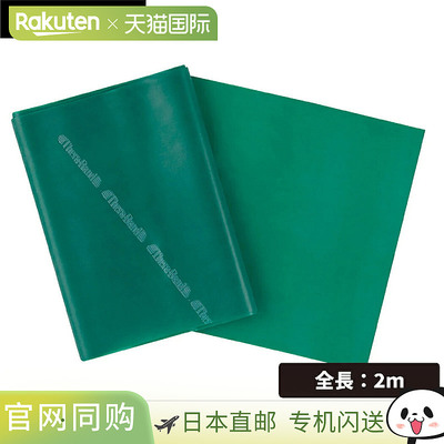 日本直邮D&M THERABAND 弹力带泡罩包装长度 2m 强度等级 1 绿色