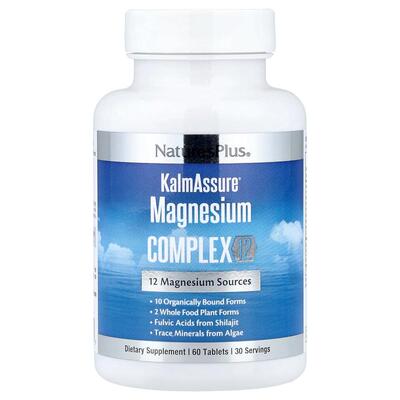 NaturesPlus,KalmAssure®, Magnesium Complex 12, 60 Tablets