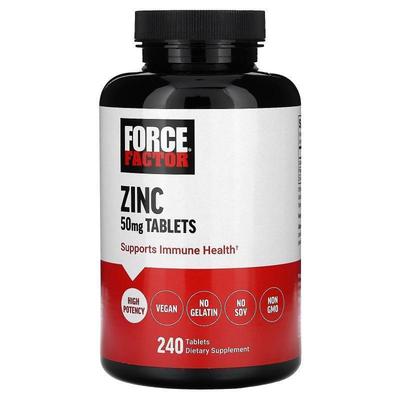 Force Factor,Zinc, 50 mg, 240 Tablets