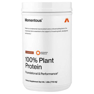 Momentous,100% Plant Protein, Chocolate, 1.6 lb (719.4 g)