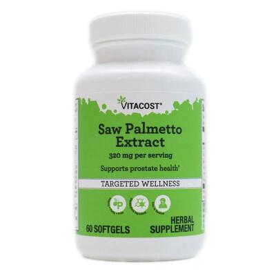 Vitacost,Saw Palmetto Extract, 320 mg per serving, 60 Softge