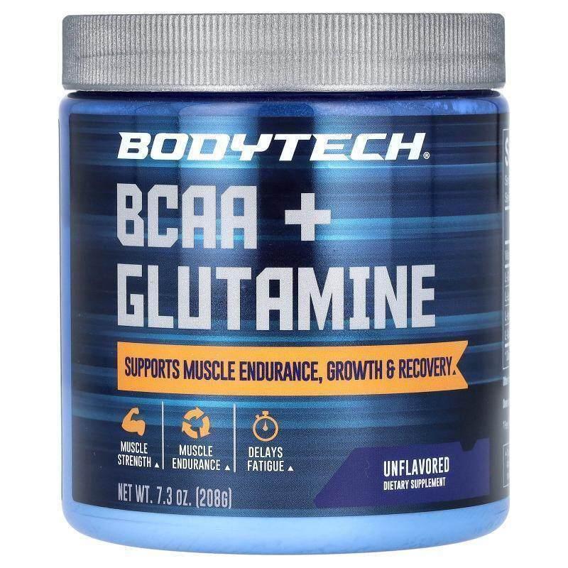 BodyTech,支链氨基酸 + 谷氨酰胺,原味,7.3 盎司(208 克)