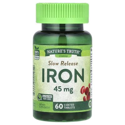 Nature's Truth,Iron, Slow Release, 45 mg, 60 Coated Tablets