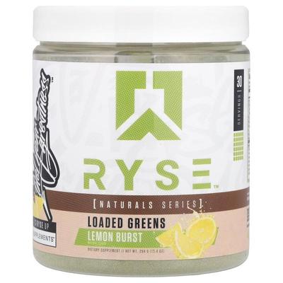 Ryse Supps,Natural Series, Loaded Greens, Lemon Burst, 10.4