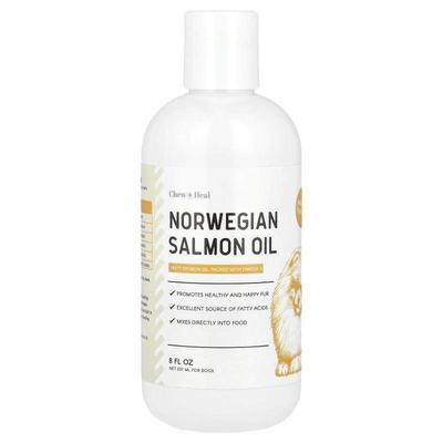 Chew + Heal,挪威鲑鱼油，狗狗专用，8 液量盎司（237 毫升）