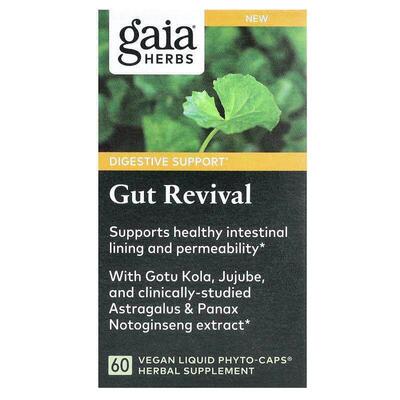 Gaia Herbs,Gut Revival, 60 Vegan Liquid Phyto-Caps