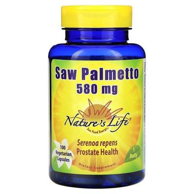 Nature's Life,Saw Palmetto, 580 mg, 100 Vegetarian Capsules