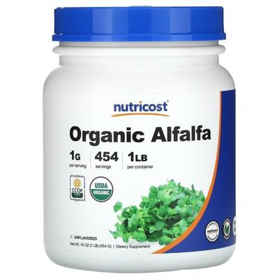 Nutricost,Organic Alfalfa Powder, Unflavored, 16 oz (454 g)