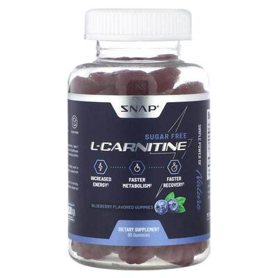 Snap Supplements,L-Carnitine Gummies, Sugar Free, Blueberry,