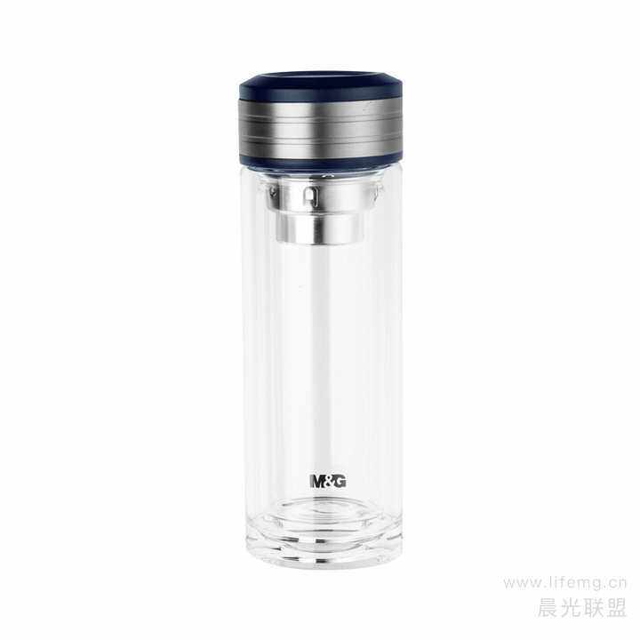 办公新款普惠型隔热玻璃直杯u350l 透明防烫手泡茶水杯商务车载杯