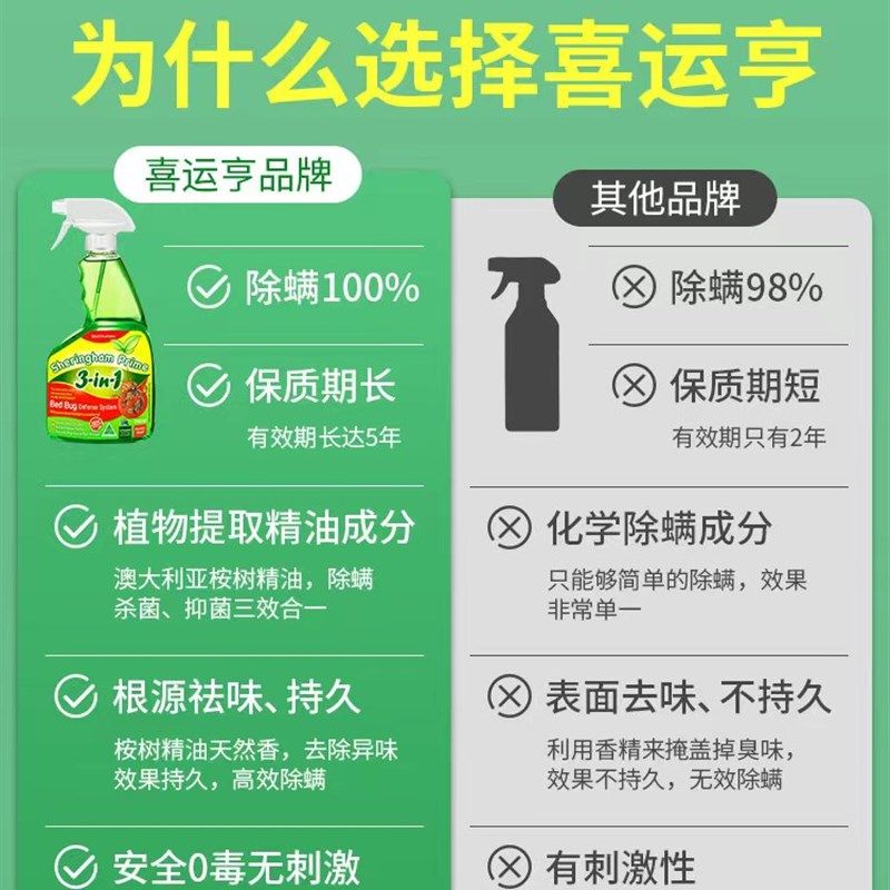 喜运亨除螨喷雾床上去螨虫家用免洗杀菌除蝻除螨包澳洲.喷雾剂神
