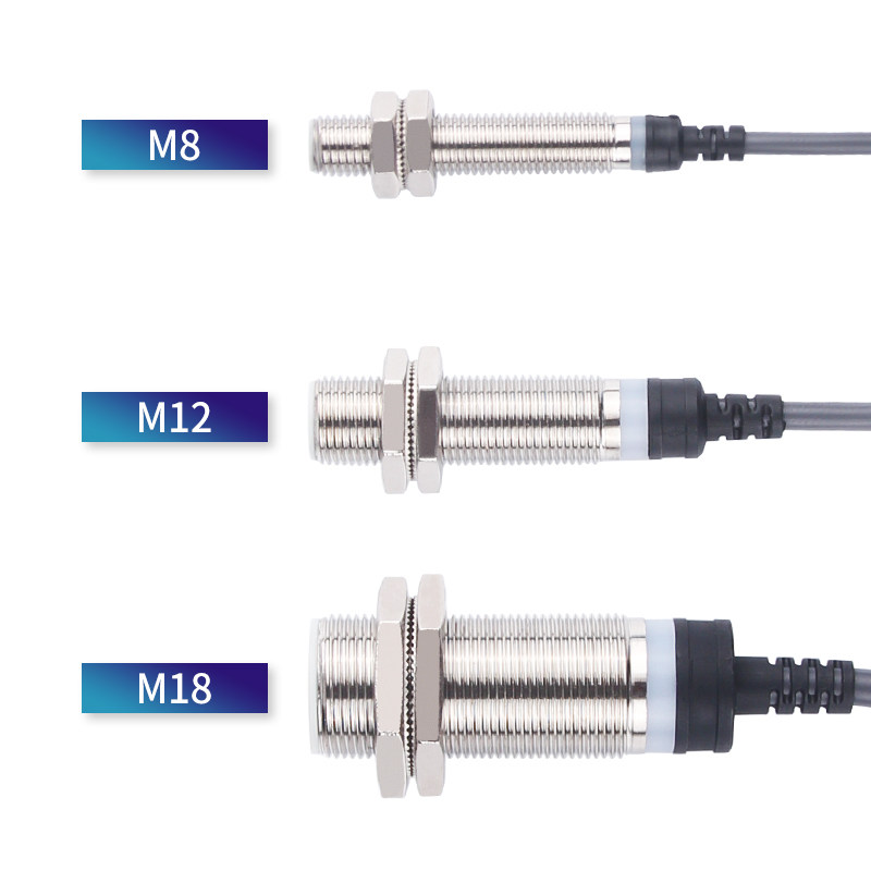 M8M12M18远距离电感式接近开关行程限位金属感应器三线NPN常开24V