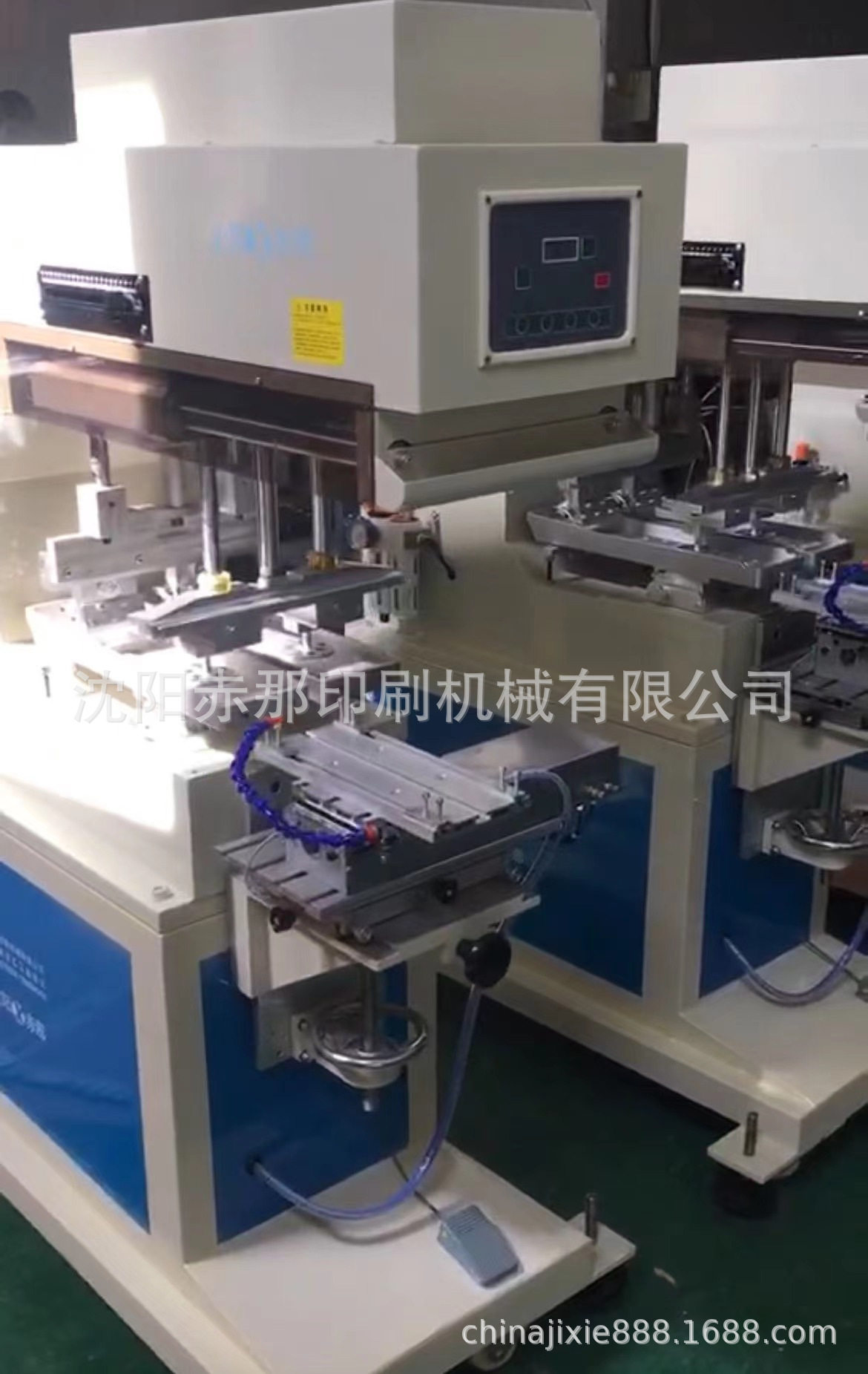 双色自动防护用品移印机 陶瓷油墨LOGO穿梭移印机器厂家 移印钢板