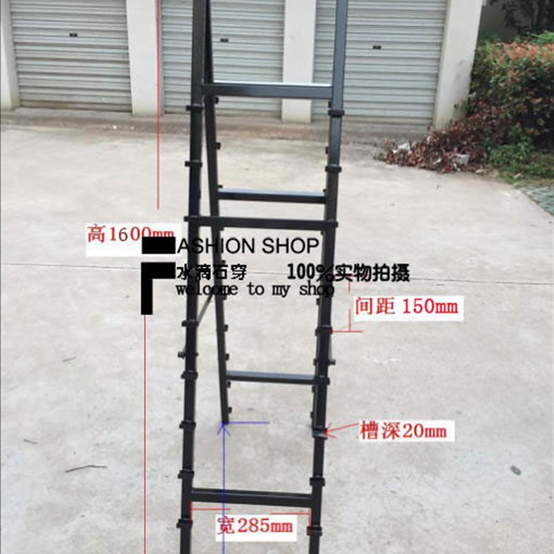 双面瓷砖展示货架加固铁艺石材架子D木地板架陶瓷落地墙砖展架包