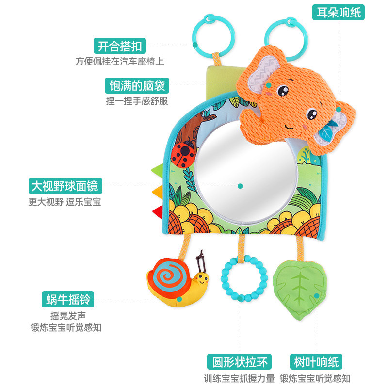 儿童安全座椅观j察镜子车载婴儿提篮反光镜车用宝宝车内盲区后视