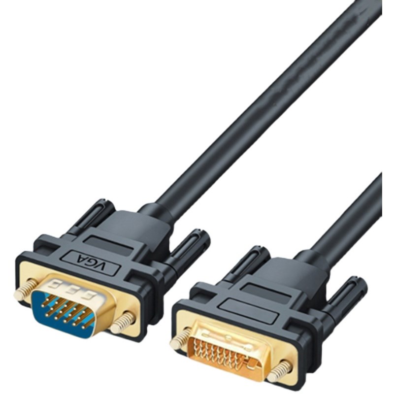 DVI转vga转换器转接头DVI24+1转VGA公对公主机显示器连接线1.5米