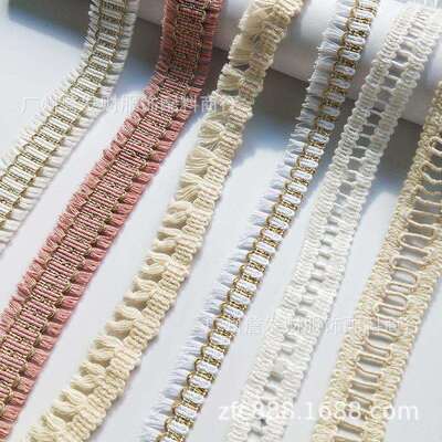 爆款花边织带平阳花边棉线花边楼梯花边单面须边织带袖边装饰