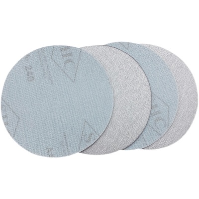 砂纸抛光SHC5寸植绒砂纸片汽车轮毂专用打磨片圆盘自粘沙皮纸白砂