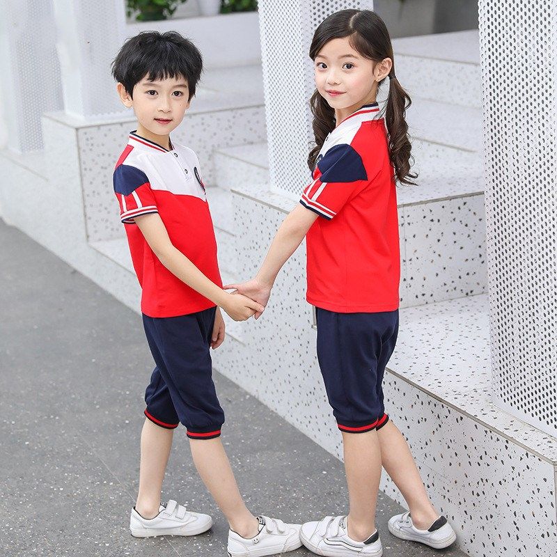 幼儿园园服夏装毕业照服装小学生校服表演服套装儿童班服英伦夏季
