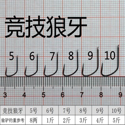 竞技狼牙40付2个规格搭配好黑坑偷驴鲤鱼鲫P鱼成品子线双钩鱼钩