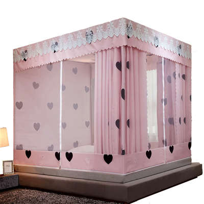 遮光蚊帐a床帘2021年新款夏天全封闭拉链一体式蒙古包纹帐家用卧