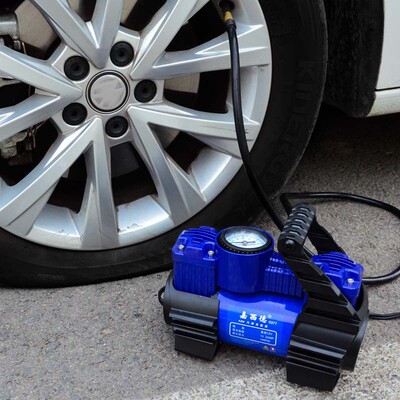 车载充气泵嘉西德0377打气机1B2V汽车用轮胎电动加气泵大功率双缸