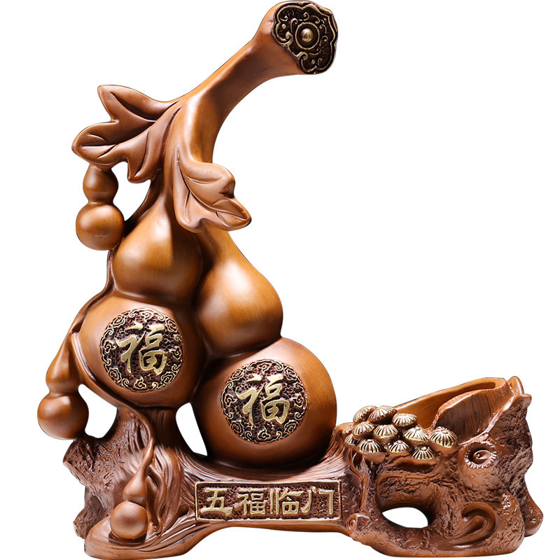 葫芦红酒架摆件家居创意客厅葡y萄酒架中式桌餐边柜酒托酒柜装饰