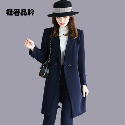 朗姿约定中长款西装外套女士春秋款2026新款高级感今年流行小西服