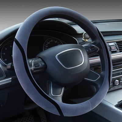 汽车方向盘d套冬季短毛绒防滑保暖车把套男女四季通植绒薄款长毛