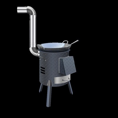 农村家用气化柴火炉取暖炉无v烟做饭炉户外篝火晚会带锅大锅台地