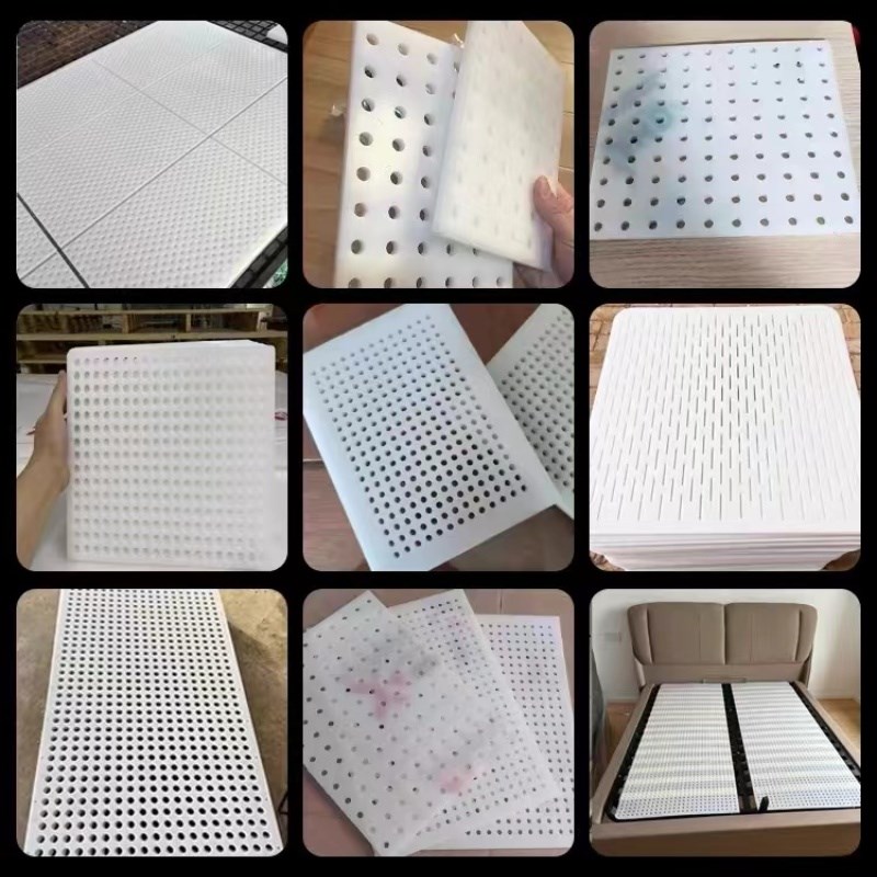 速发PP板打孔级塑料冲孔板聚丙烯过滤洞洞板镂空垫板承重床板加工