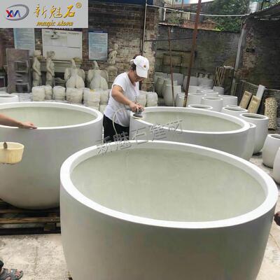 GRC艺术花坛 特大号高强水泥装饰花钵 建筑景观设计市政户外花盆