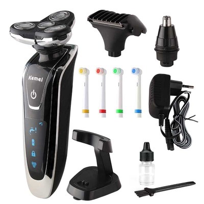 3D electric shaver kemei men shaving machine nose & hair tri