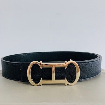 Hot Belts for Women Men Fashion Real Leather Luxury Gold Sli