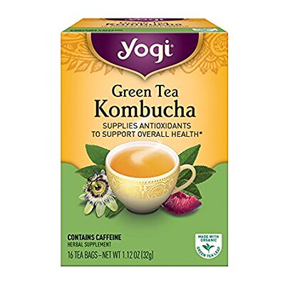 极速Yogi Tea, Kombucha Green Tea, 16 Count (Pack of 6), Pack