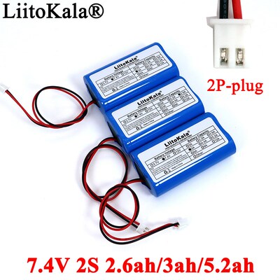 7.4V 18650 Lithium Battery Pack 2S 2.6ah 3ah 6ah 9ah Fishing