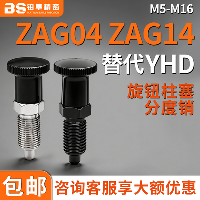 分度销旋钮柱塞ZAG04ZAG12