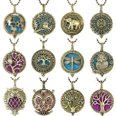 Aroma Diffuser Necklace Aromatherapy Jewelry Pendant e Eleph