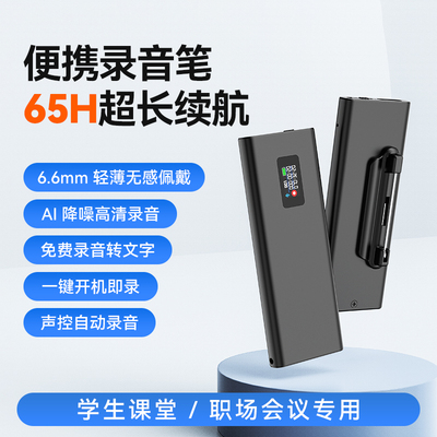 胸牌录音笔小随身专业高清降噪律师随身自动声控听录音神器转文字