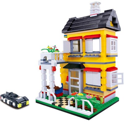 Puzzle House Model DIY Engineering Building Blocks Landsca 1