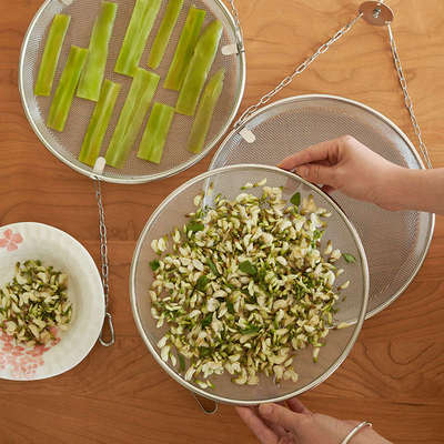 肆月不锈钢洗碗机篮子洗小物件清洁收纳篮家用厨房小工具神器小件