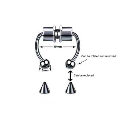 2023 Fake Piercing Nose Ring Alloy Nose Piercing Hoop Septum