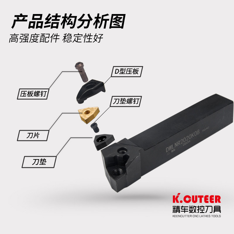 好货数控刀杆车床刀具DWLNR2525M08/DCLNR2020端面机夹车刀杆外圆